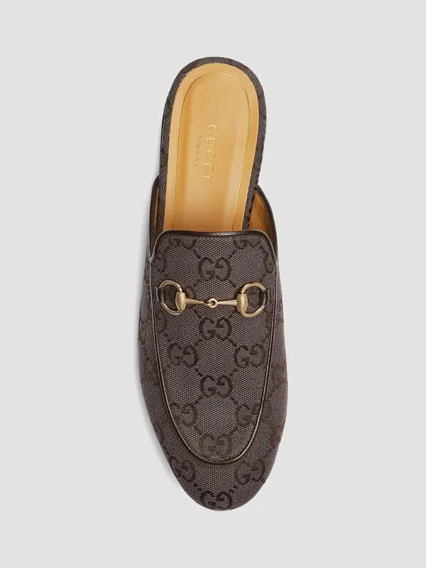 Gucci Princetown Canvas Slippers