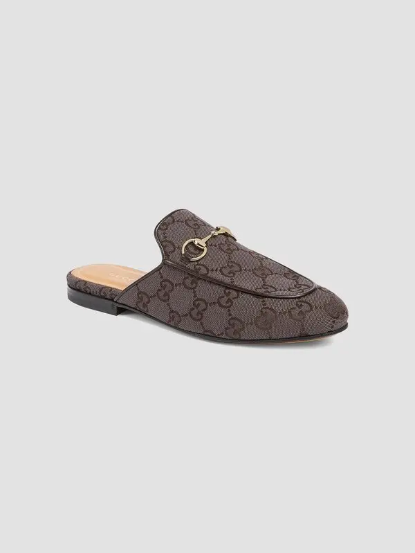 Gucci Princetown Canvas Slippers