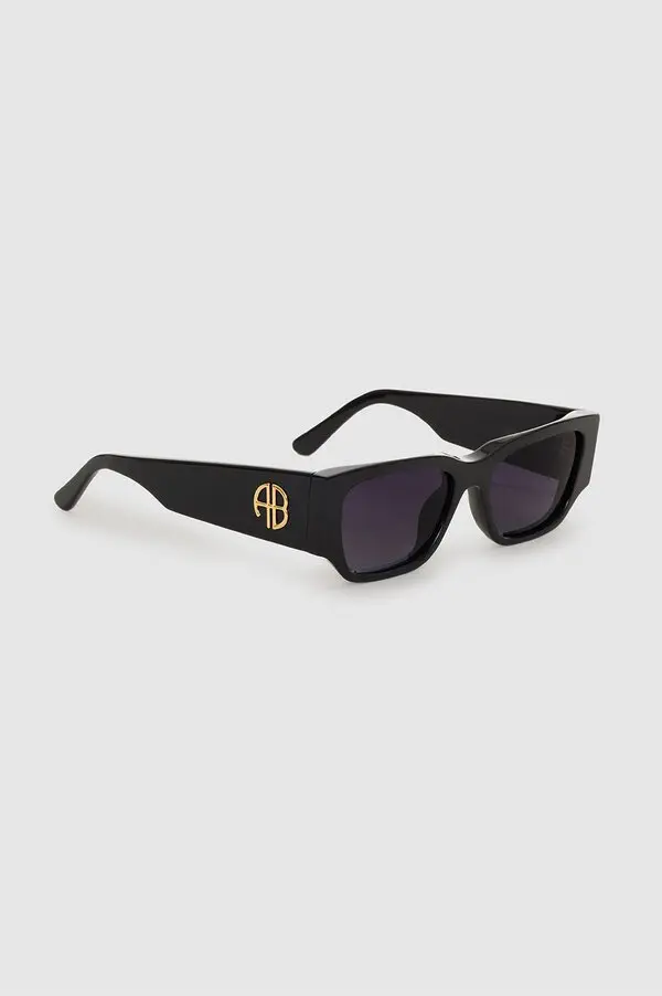 Anine Bing - Bowery Sunglasses in Black Anine Bing Bowery Sunglasses In Black - 50% Off | Editorialist main image 2