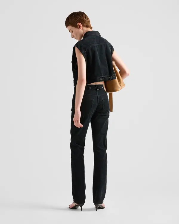 Prada Corduroy Vest - Black | Editorialist