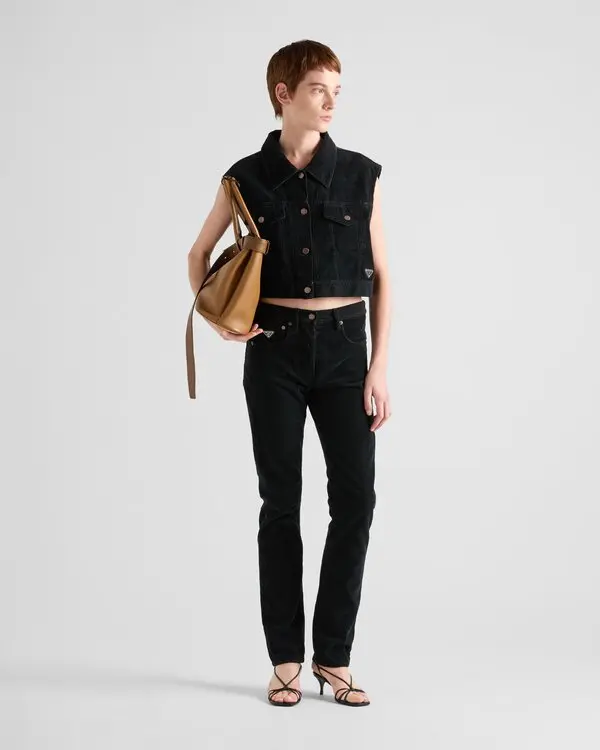 Prada Five-Pocket Corduroy Jeans - Black | Editorialist