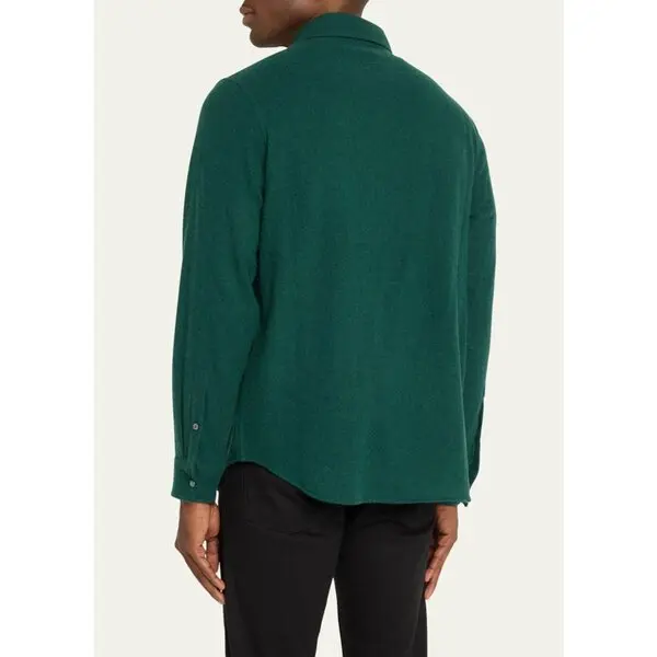 GOD'S TRUE CASHMERE Cashmere Gauze Shirt With Emerald Snaps