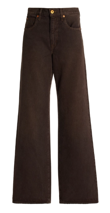 SLVRLAKE Grace Rigid High-rise Wide-leg Jeans - Brown