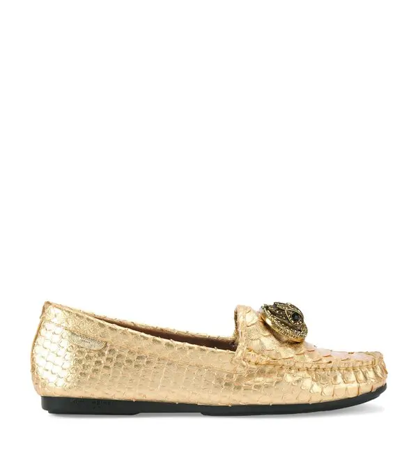 Kurt Geiger Lizard-effect Patent Leather Loafers