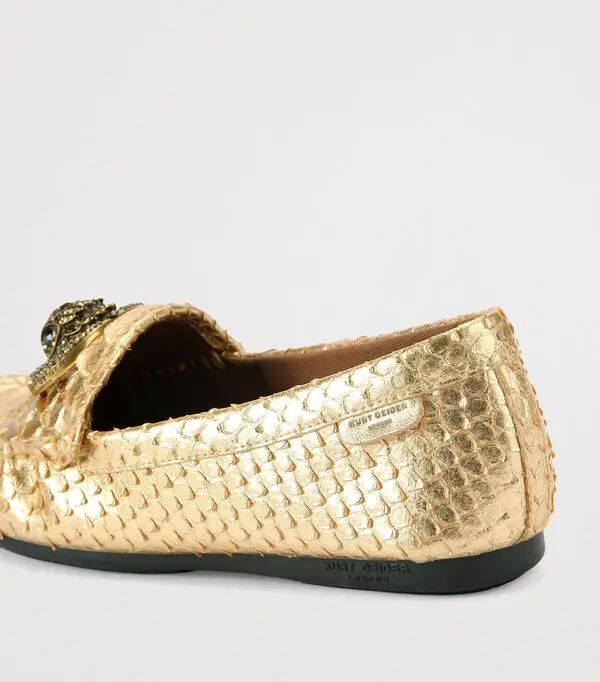 Kurt Geiger Lizard-effect Patent Leather Loafers