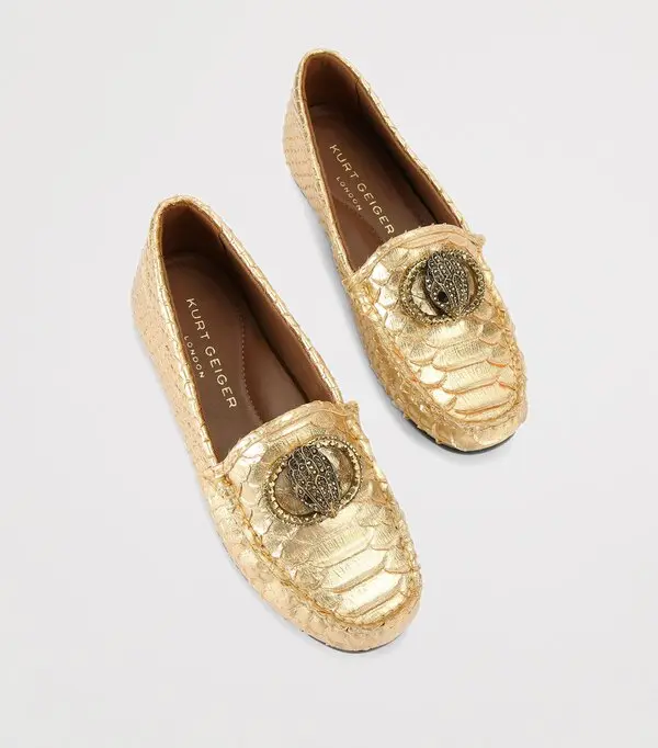 Kurt Geiger Lizard-effect Patent Leather Loafers