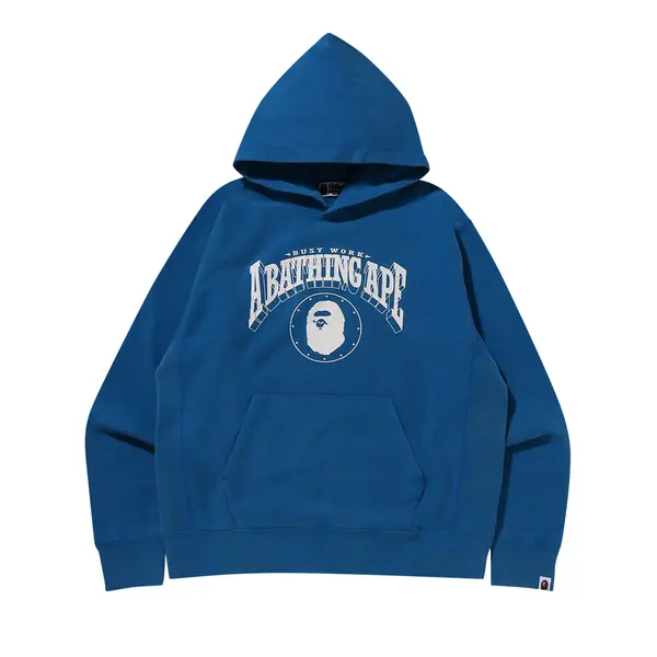 A BATHING APE Washed Relaxed Fit Hoodie - Blue