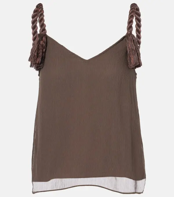 JW Anderson Layered Tassel-detail Camisole - Brown