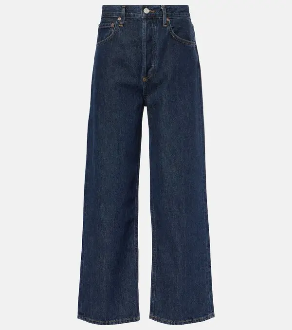 AGOLDE Ren High-rise Wide-leg Jeans In Polished