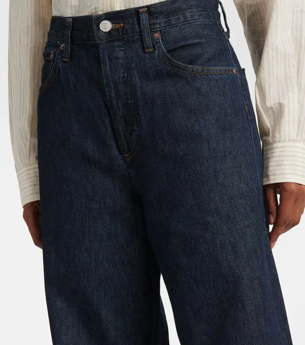 AGOLDE Ren High-rise Wide-leg Jeans In Polished