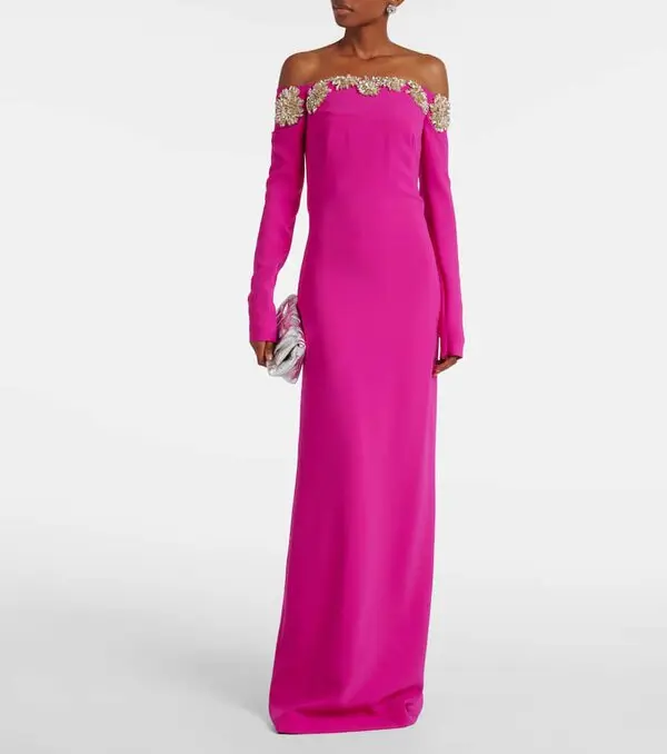Costarellos Meline Embellished Gown
