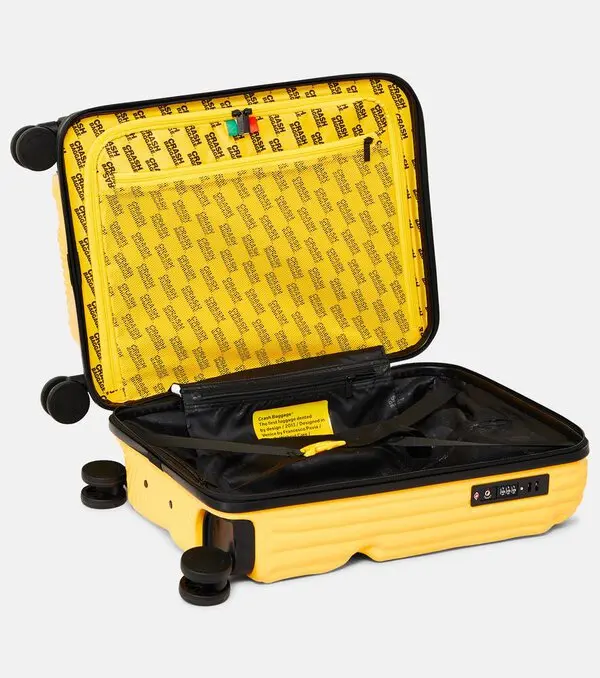 CRASH BAGGAGE Stripe Cabin Small Suitcase - Yellow