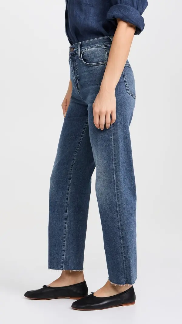 7 For All Mankind Cropped Alexa Jeans With Raw Edge Hem