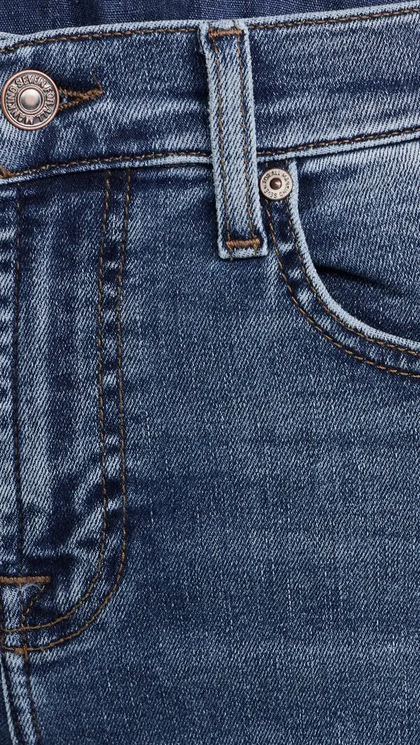 7 For All Mankind Cropped Alexa Jeans With Raw Edge Hem