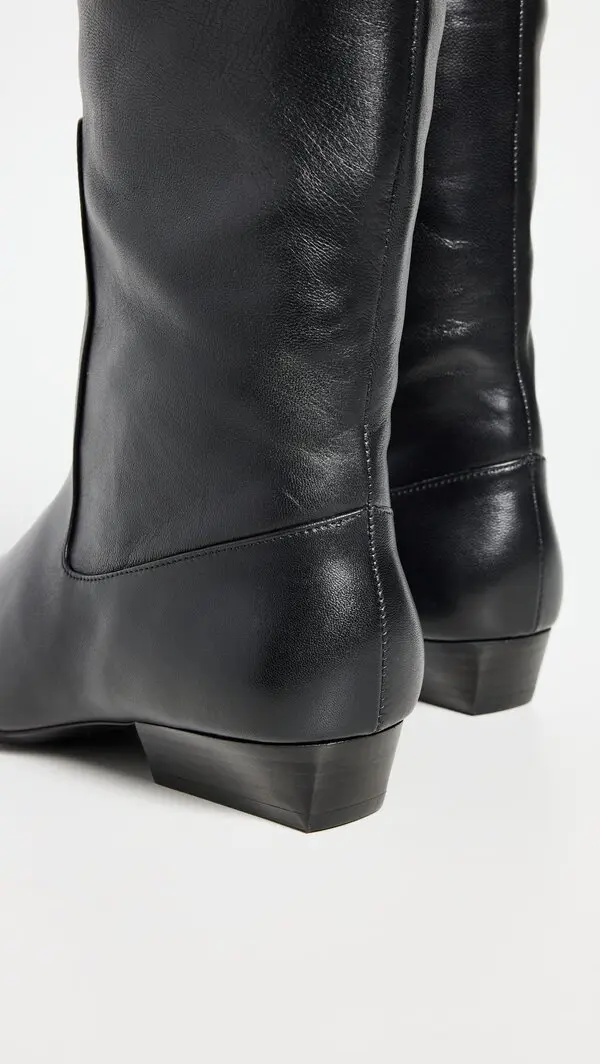 Staud Wally Flat Boots - Black