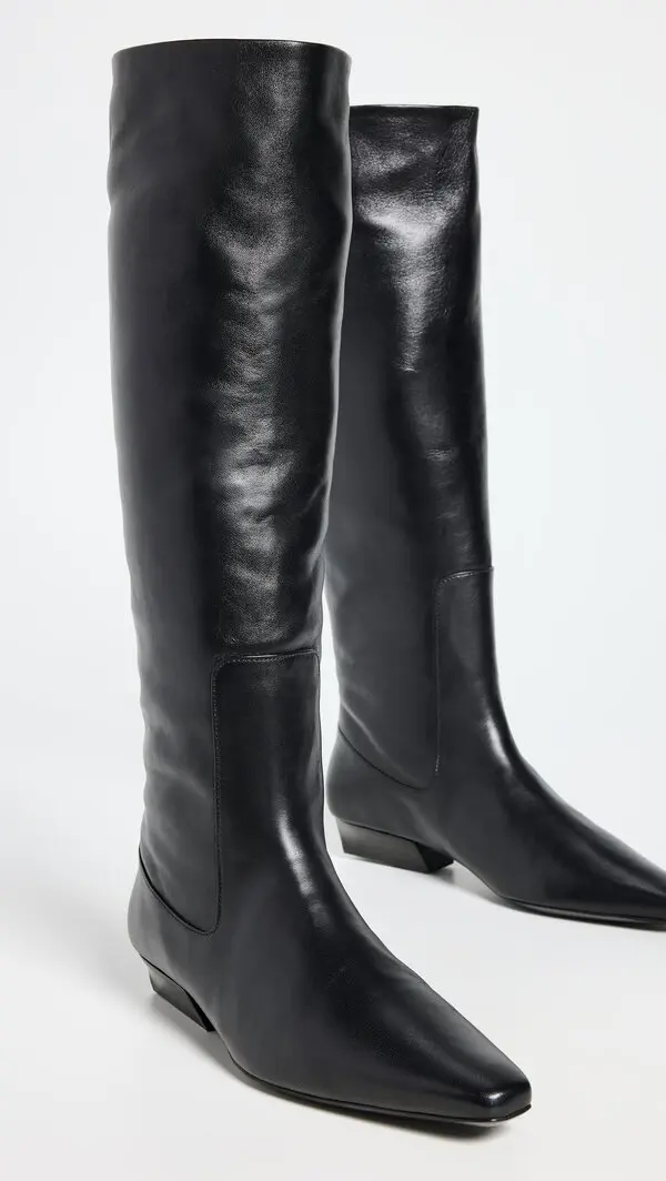 Staud Wally Flat Boots - Black