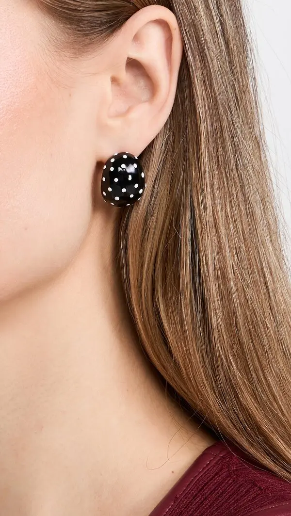 KENNETH JAY LANE Domed Hoop Earrings