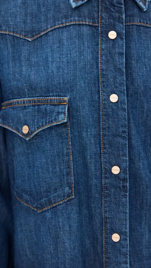 TWP Supersized Rancher Shirt - Dark Wash