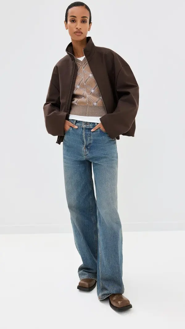 Marni Cropped Cocoon Jacket In Moca - 75% Off | Editorialist