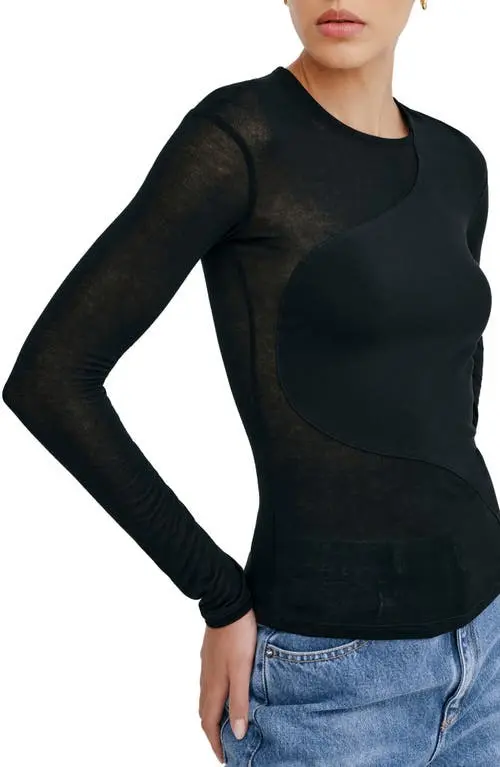 MARCELLA Casey Contrast Knit Top