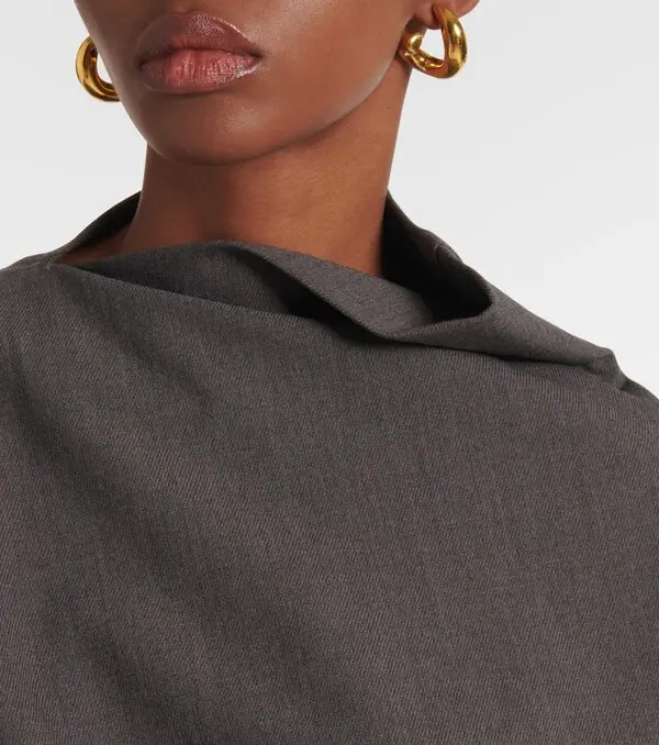 Bottega Veneta Draped Wool-blend Top