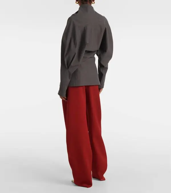 Bottega Veneta Draped Wool-blend Top