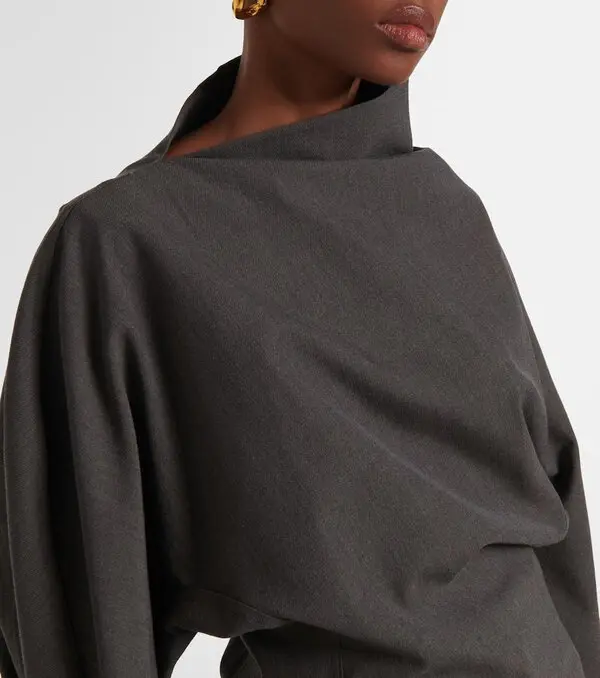 Bottega Veneta Draped Wool-blend Top