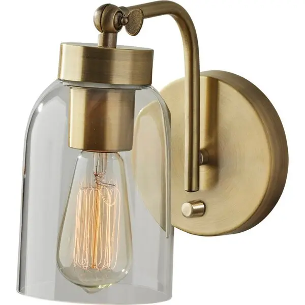 ADESSO Bristol Wall Lamp - Antique Brass