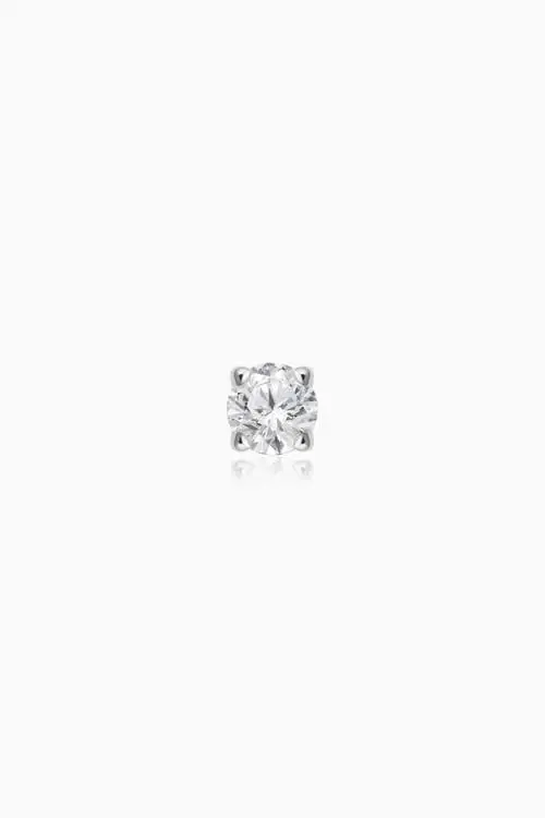 ORADINA 14k Diamond Mini Stud Earring - White Gold