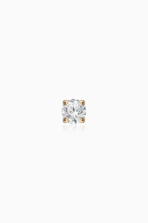 ORADINA 14k Diamond Mini Stud Earring - Yellow Gold