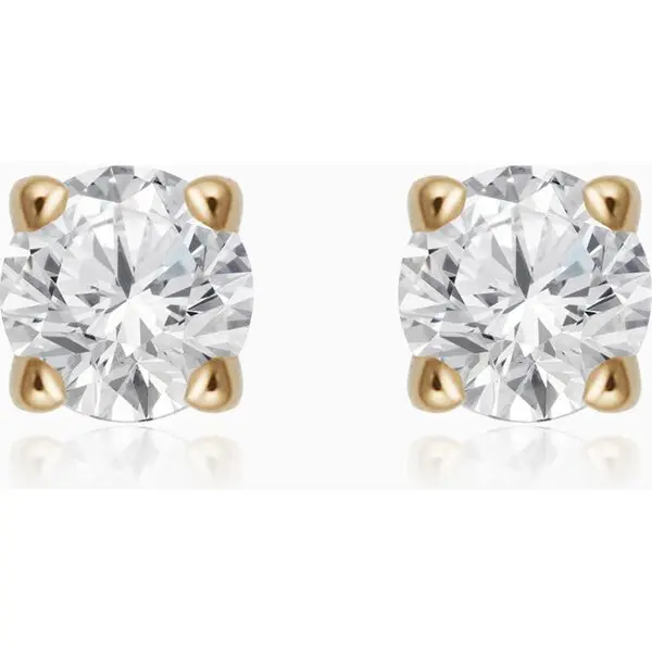 ORADINA 14k Diamond Mini Stud Earrings - Yellow Gold