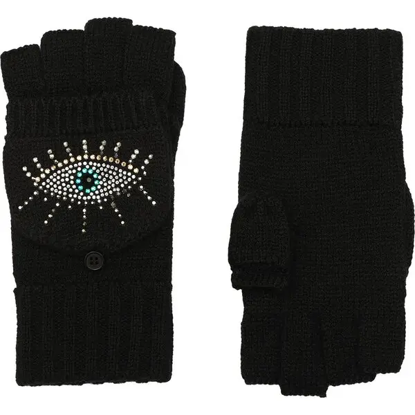 Kurt Geiger Evil Eye Convertible Mittens - Black