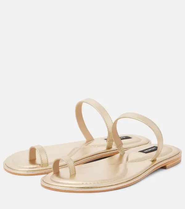 A.emery Turi Metallic Leather Sandals