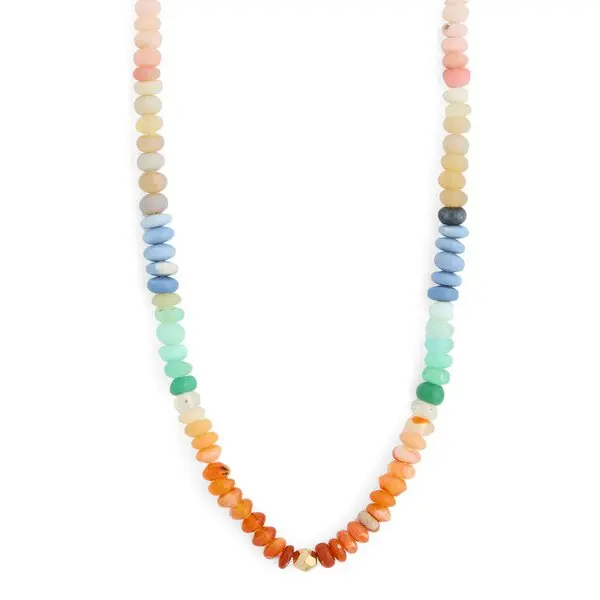 Anzie Boheme Beaded Opal Necklace - White Multicolor