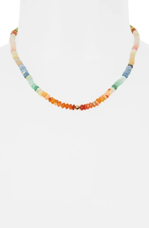 Anzie Boheme Beaded Opal Necklace - White Multicolor