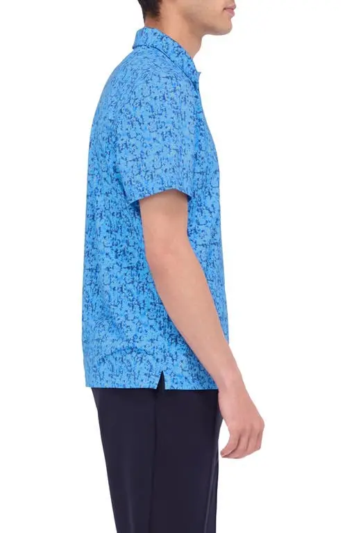 Bugatchi Victor Ooohcotton® Abstract Print Polo - Classic Blue