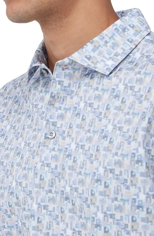 Bugatchi Victor Ooohcotton® Abstract Print Polo - Lilac