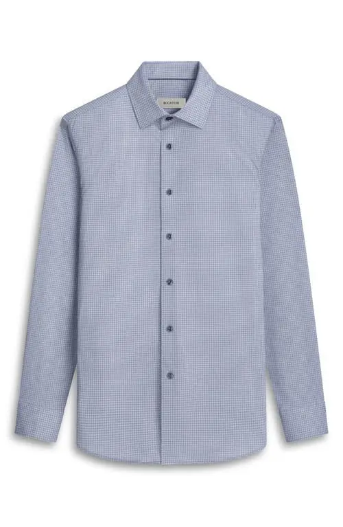 Bugatchi James Ooohcotton® Microcheck Button-up Shirt - Camel