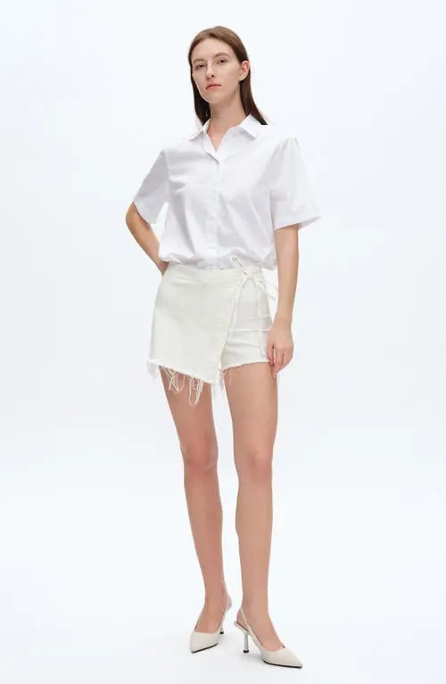 BAYEAS Frayed Denim Skort