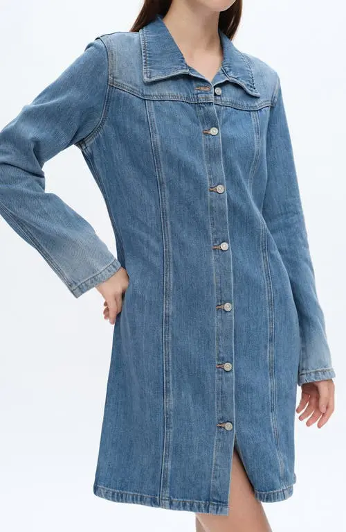 BAYEAS Long Sleeve Denim Shirtdress