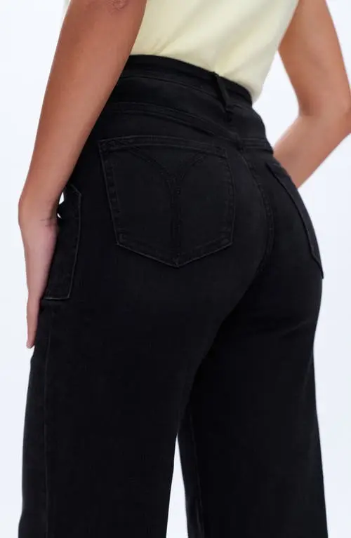 BAYEAS High Waist Wide Leg Jeans - Black Rock