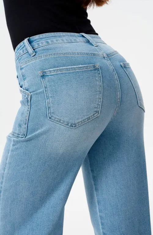 BAYEAS High Waist Wide Leg Jeans - Light Blue