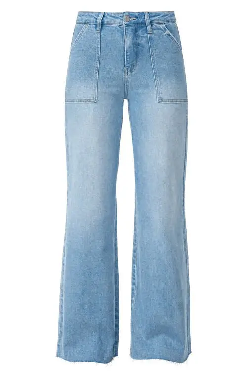 BAYEAS High Waist Wide Leg Jeans - Light Blue