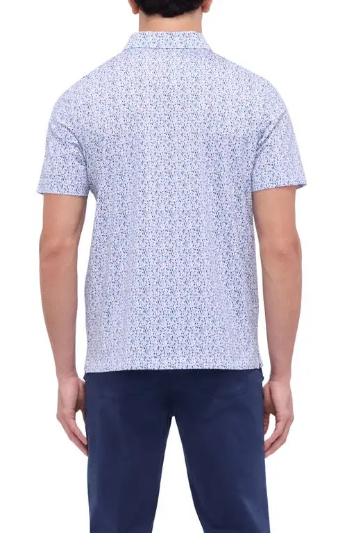 Bugatchi Victor Ooohcotton® Cocktail Print Polo - Cobalt