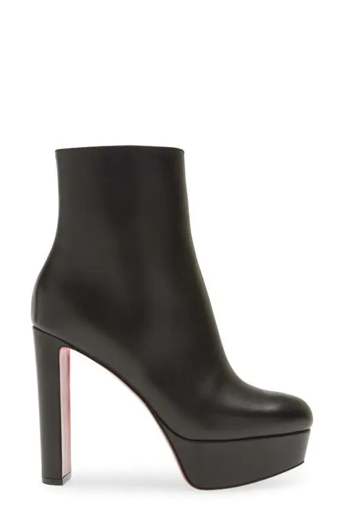 CHRISTIAN LOUBOUTIN Loo Platform Bootie - Black/black
