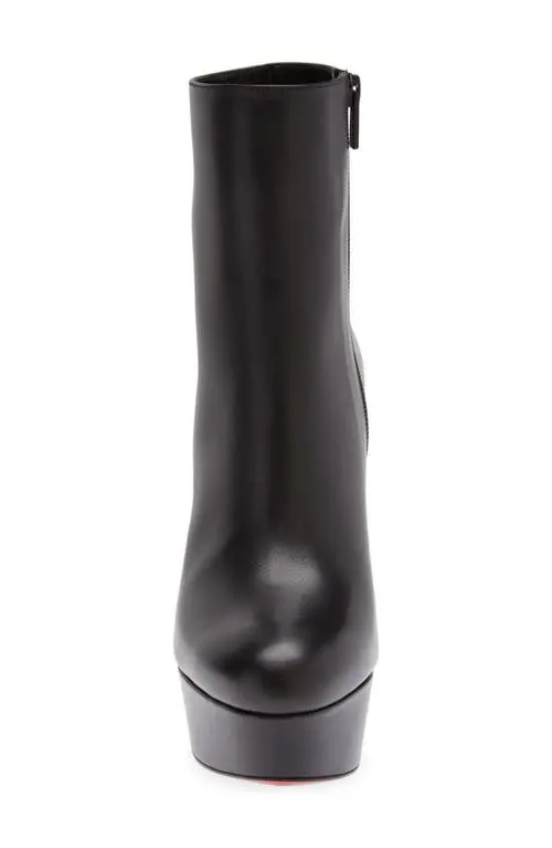 CHRISTIAN LOUBOUTIN Loo Platform Bootie - Black/black