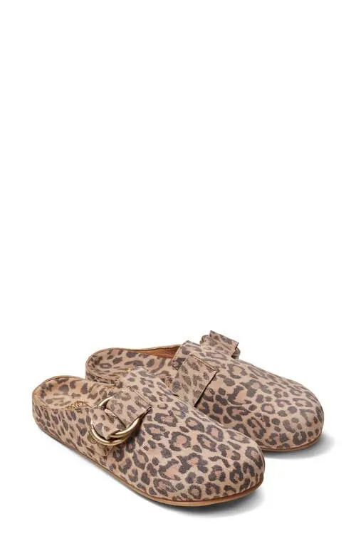 Beek Vulture Cheetah Print Mules