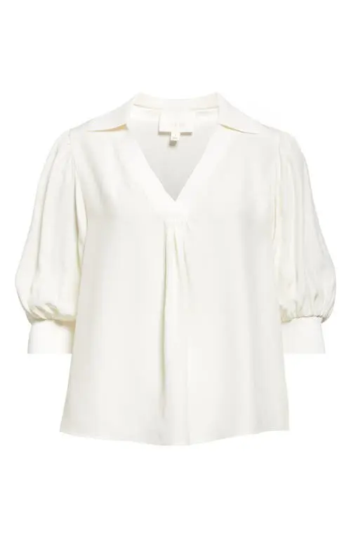 Cinq À Sept Weldon Collar Silk Top - Ivory