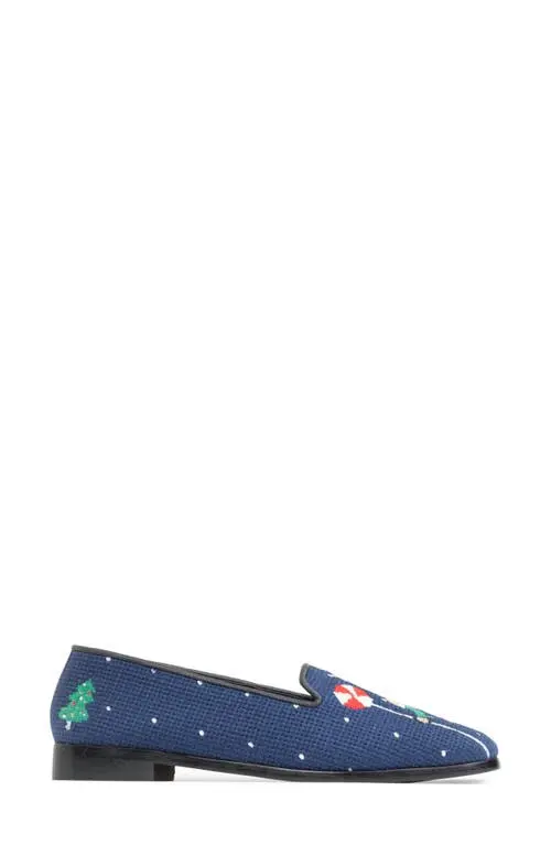 BYPAIGE Needlepoint Loafer - Navy