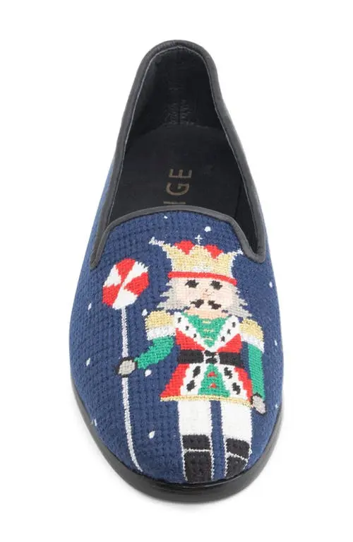 BYPAIGE Needlepoint Loafer - Navy